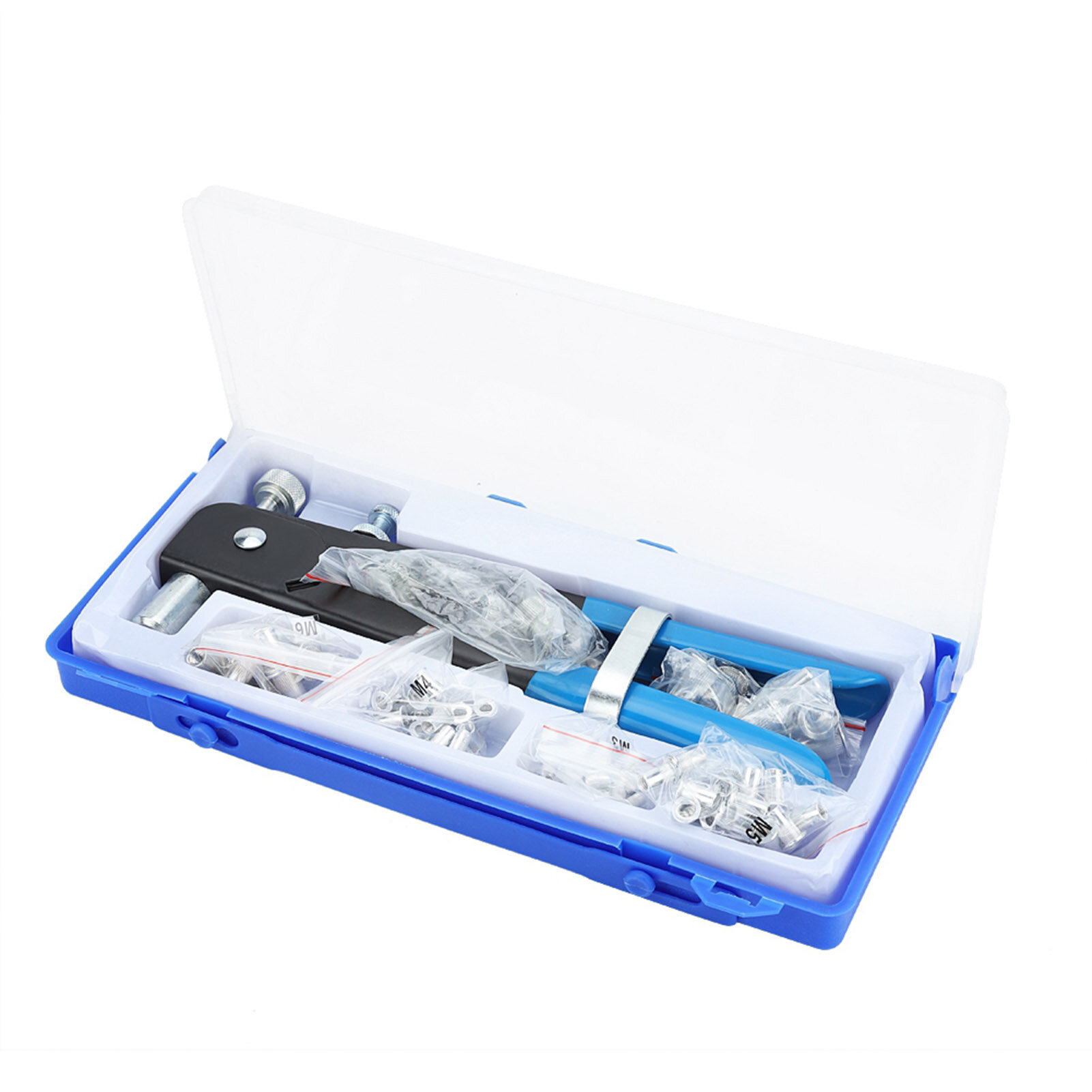 86шт M3-M8 Пистолет Для Заклепок Вставной Инструмент Клепальщик Заклепочная Гайка Набор Для Заклепки