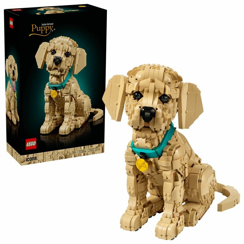 Конструктор LEGO Icons - Щенок золотистого ретривера, 2102 эл. - Лего 11384