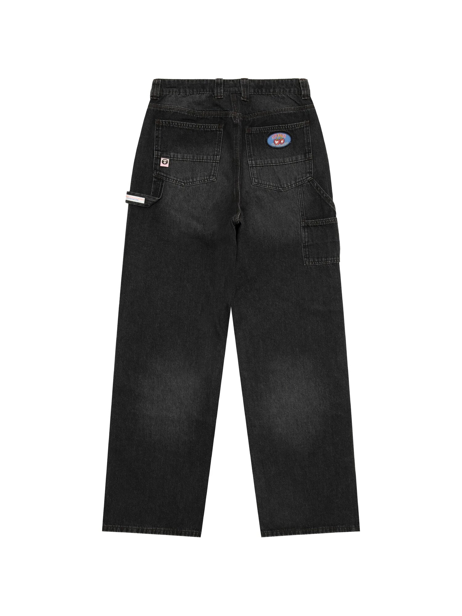 Джинсы AAPE BY A BATHING APE Moonface-appliqué jeans, размер XS, серый — фото 1