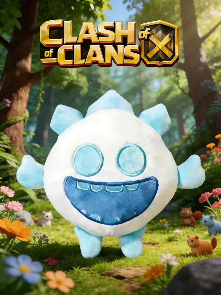 Clash of Clans Плюшевая игрушка Ледяной Эльф 9 см Мягкая игрушка для фанатов игры
