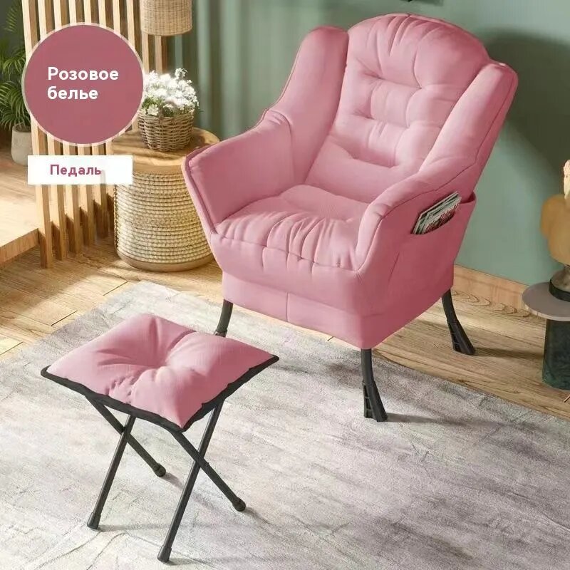 Прямой диван 65х40х85 см, светло-розовый