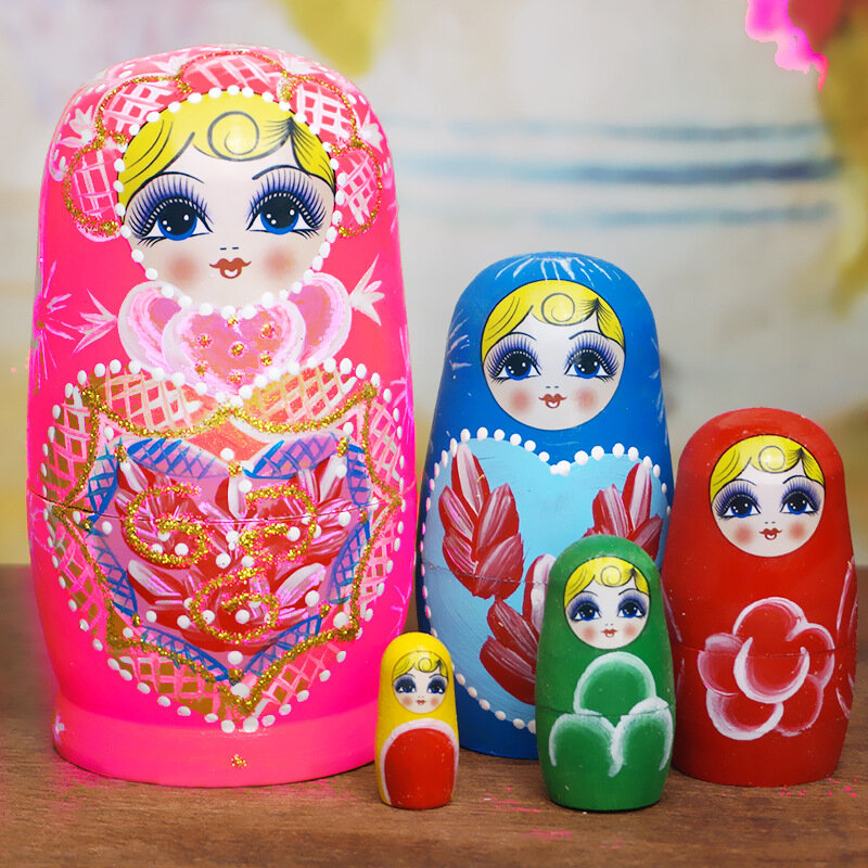 Русская матрёшка 10 слоёв, креативный подарок на день рождения, маленькие украшения, деревянные игрушки для детей, ремесленные украшения, сувениры для путешествий