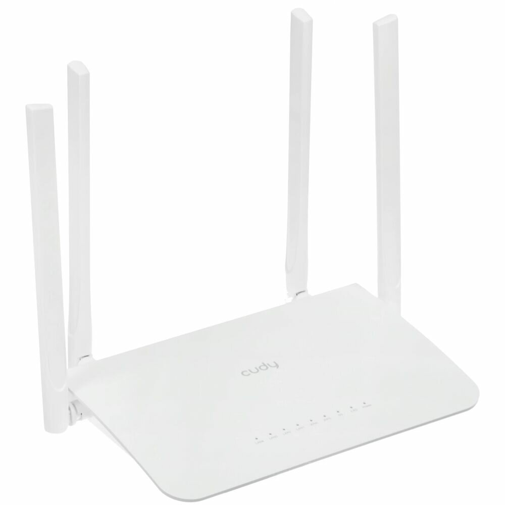 Беспроводной маршрутизатор Cudy WR1300, Wi-Fi 5 802.11ac 1167Мбит/с, 2.4+5ГГц, 4xLAN, 1xWAN белый