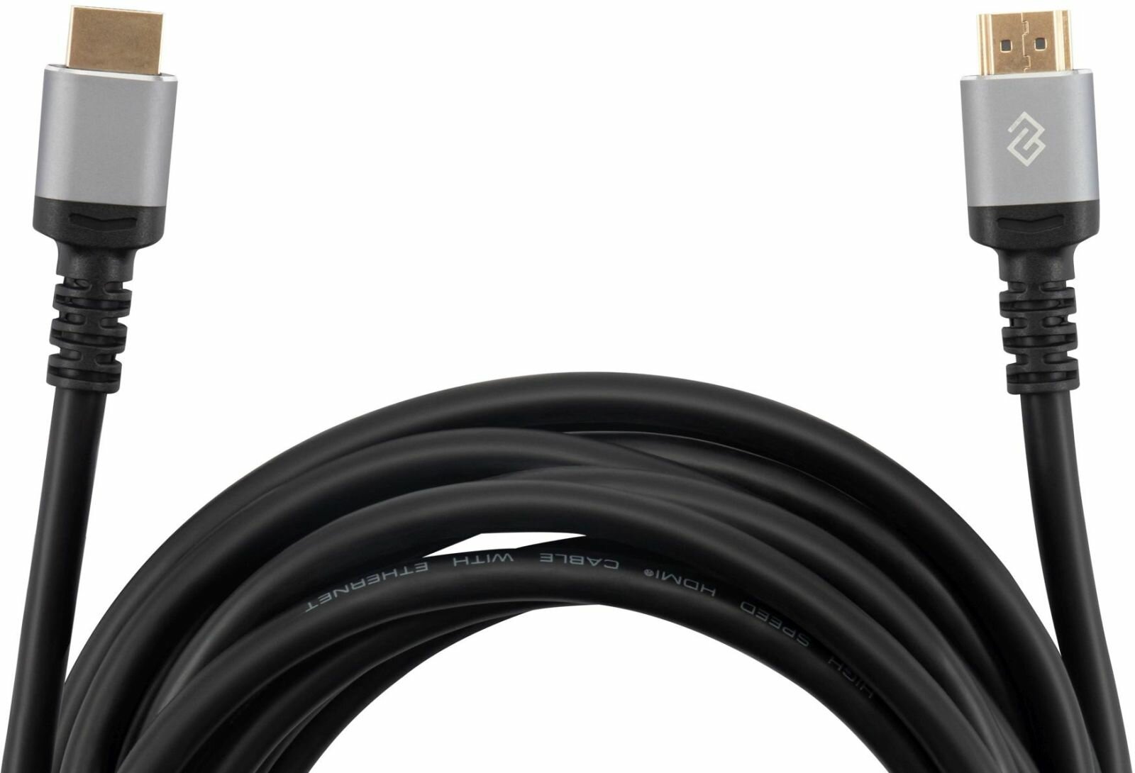 Кабель аудио-видео DIGMA HDMI m - HDMI m, 5 м, позолоченные контакты, черный (D-HDMI-V2.0-5M)