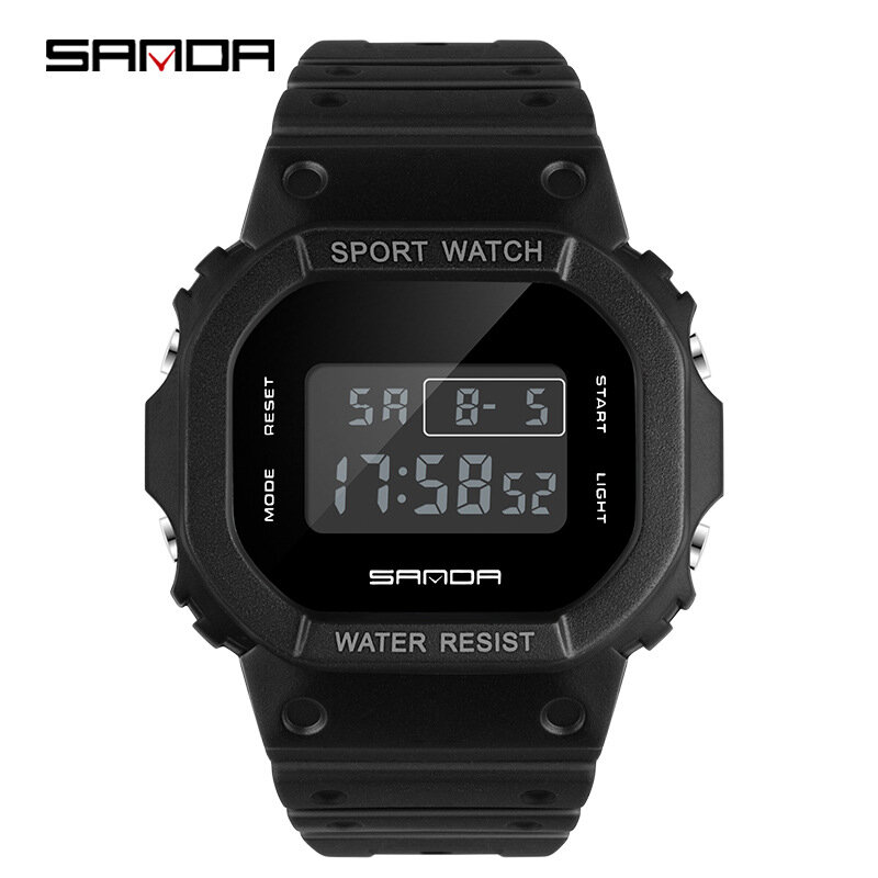 [2026] Многофункциональные спортивные часы Sanda, бестселлер для международного рынка, водонепроницаемые, с подсветкой, для мужчин и женщин, стильные наручные часы для студентов.