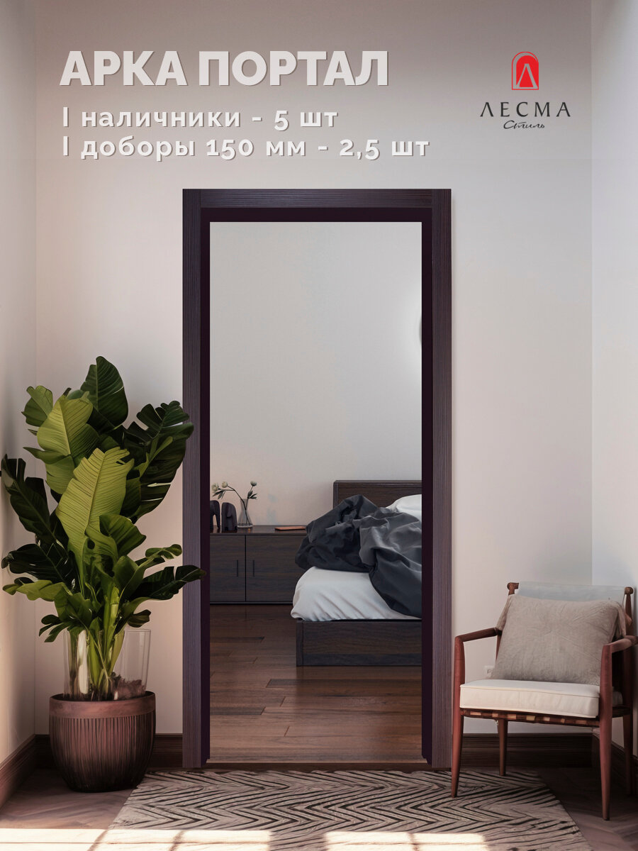 Портал для дверей из доборов 150 и наличников эковенге