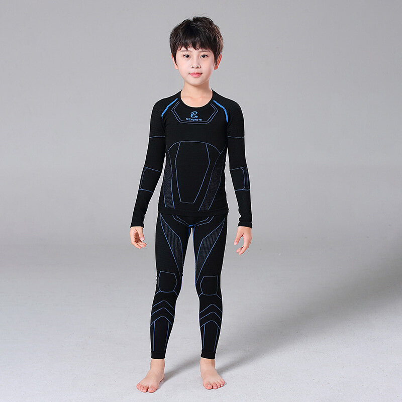 Детское лыжное нижнее белье Xueyipai, функциональное нижнее белье, быстро сохнущее, для мальчиков и девочек, облегающее, теплое, влагоотводящее, дышащее
