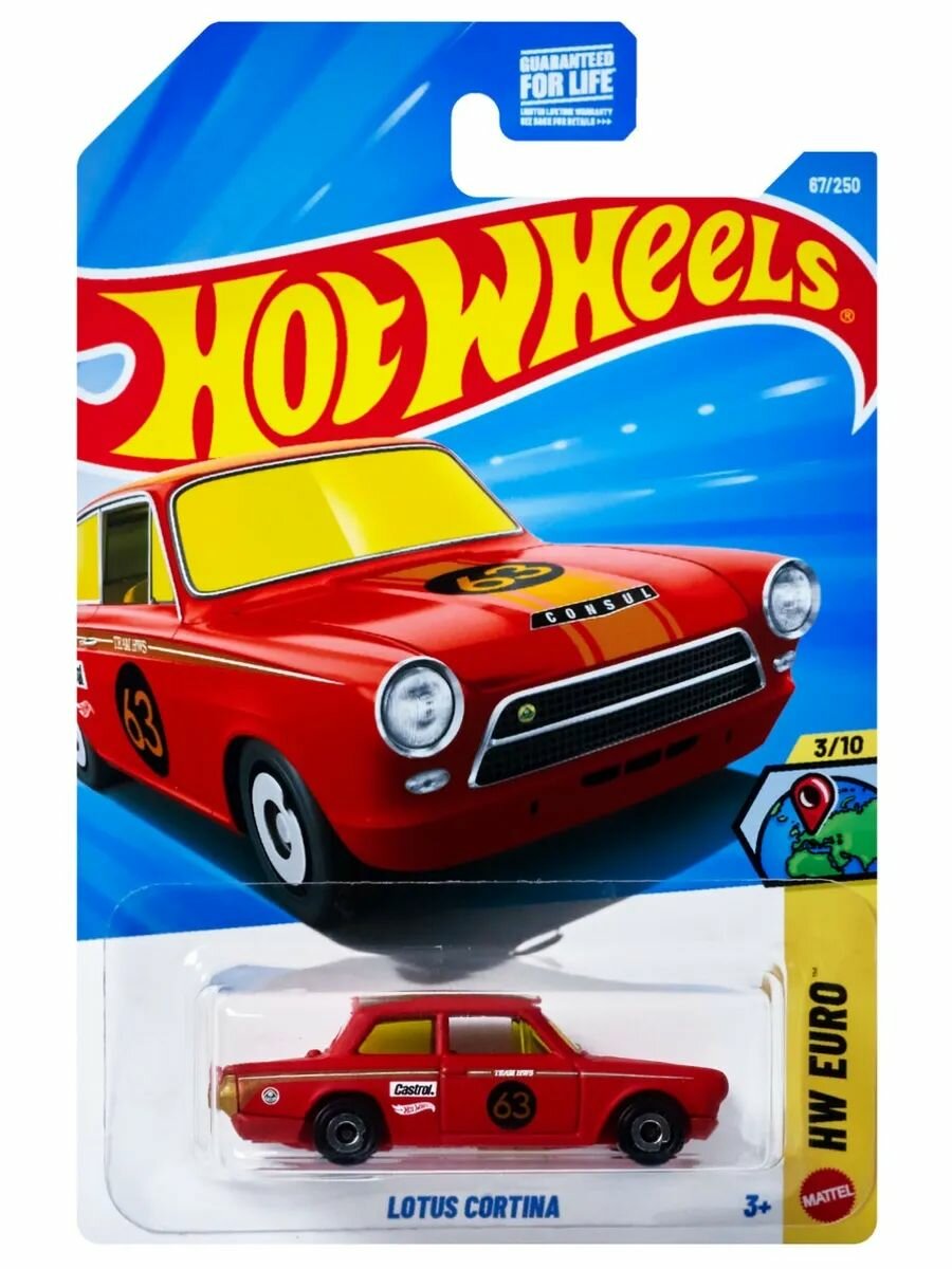 JJJ34 Hot Wheels машинка металлическая игрушка коллекционная масштабная модель Lotus Cortina кейс 2026