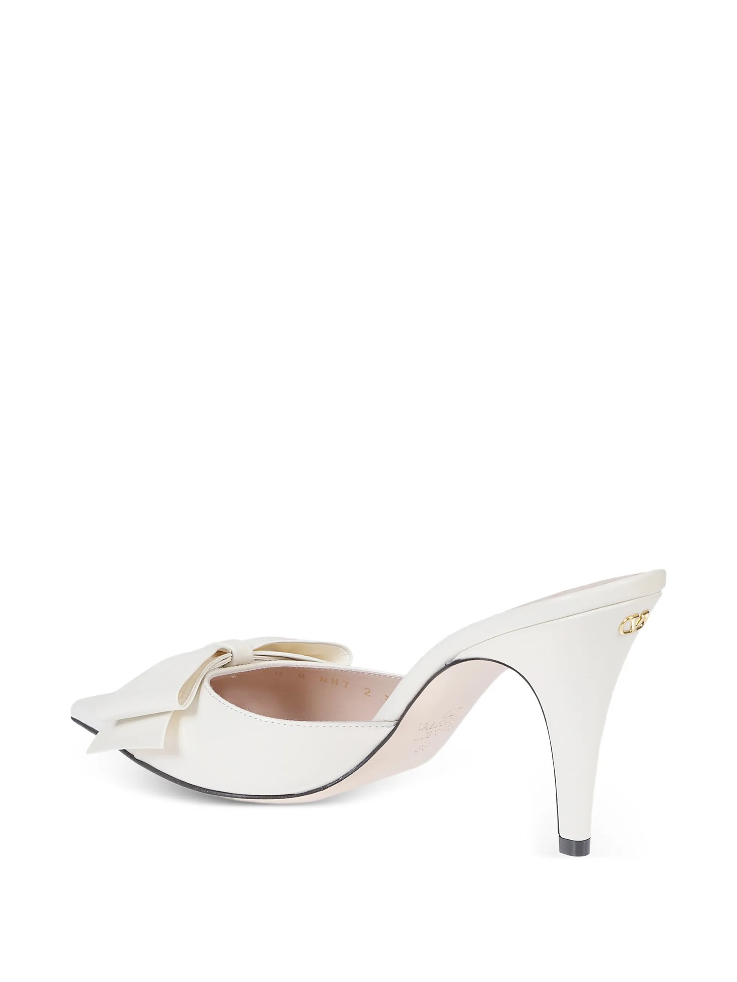 Мюли Valentino Bow detail heeled mules, размер 38, white — фото 1