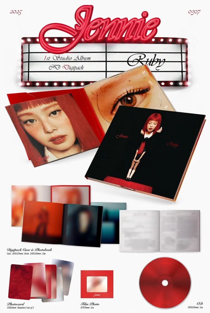 Альбом JENNIE's 1st Studio Album 'Ruby'(CD Digipack) К-поп альбом из Кореи — фото 1