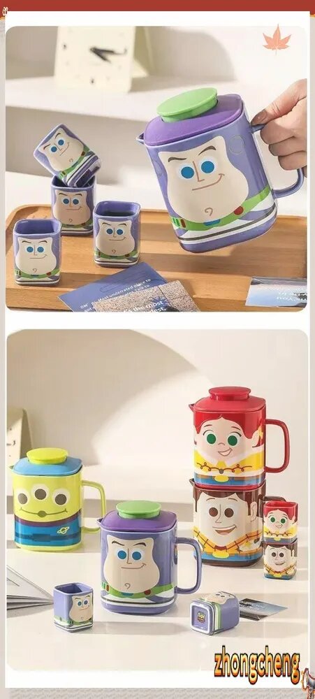 Набор кружек из керамики Toy Story с фигуркой пришельца, объем 0.8 л — фото 1