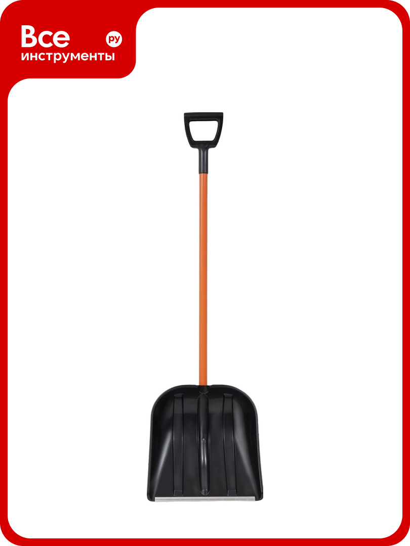 Снеговая лопата Gigant с металлическим черенком в оплетке и V-ручкой, 410 мм, GCI-02