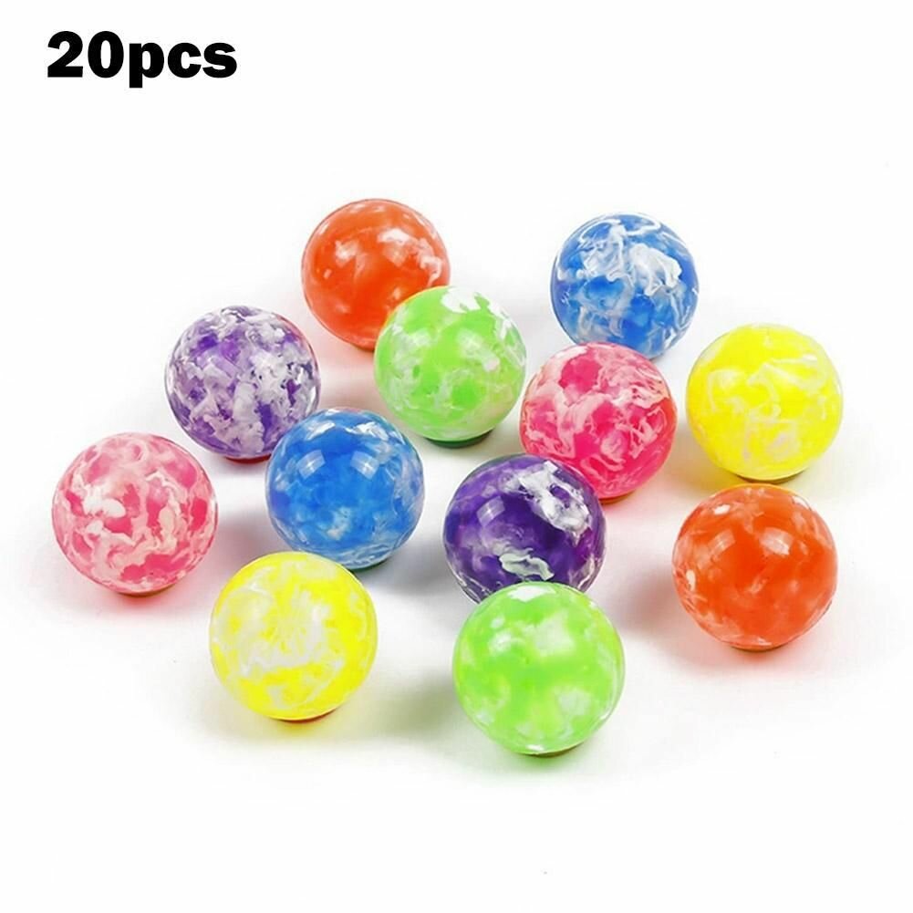 Разноцветные резиновые мячики-прыгуны для детей, 20 штук.