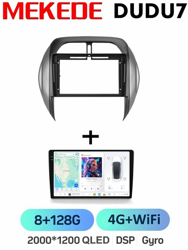 Магнитола 9" Mekede DUDU7 8/128 Gb для Toyota RAV4 2 CA20 CA20W XA20 2000-2003 F4 carpay Android