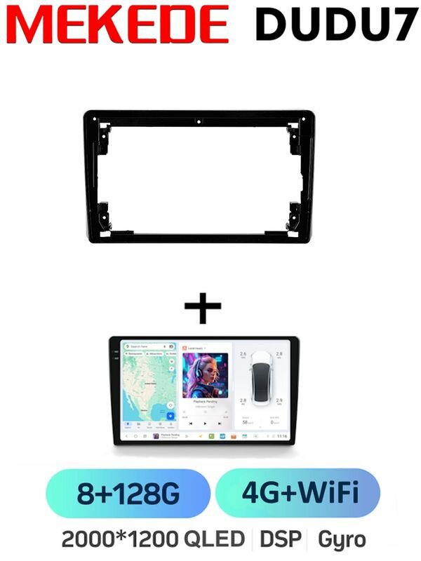 Магнитола 9" Mekede DUDU7 8/128 Gb для Mitsubishi L200 5 2018-2020 F1 carpay Android