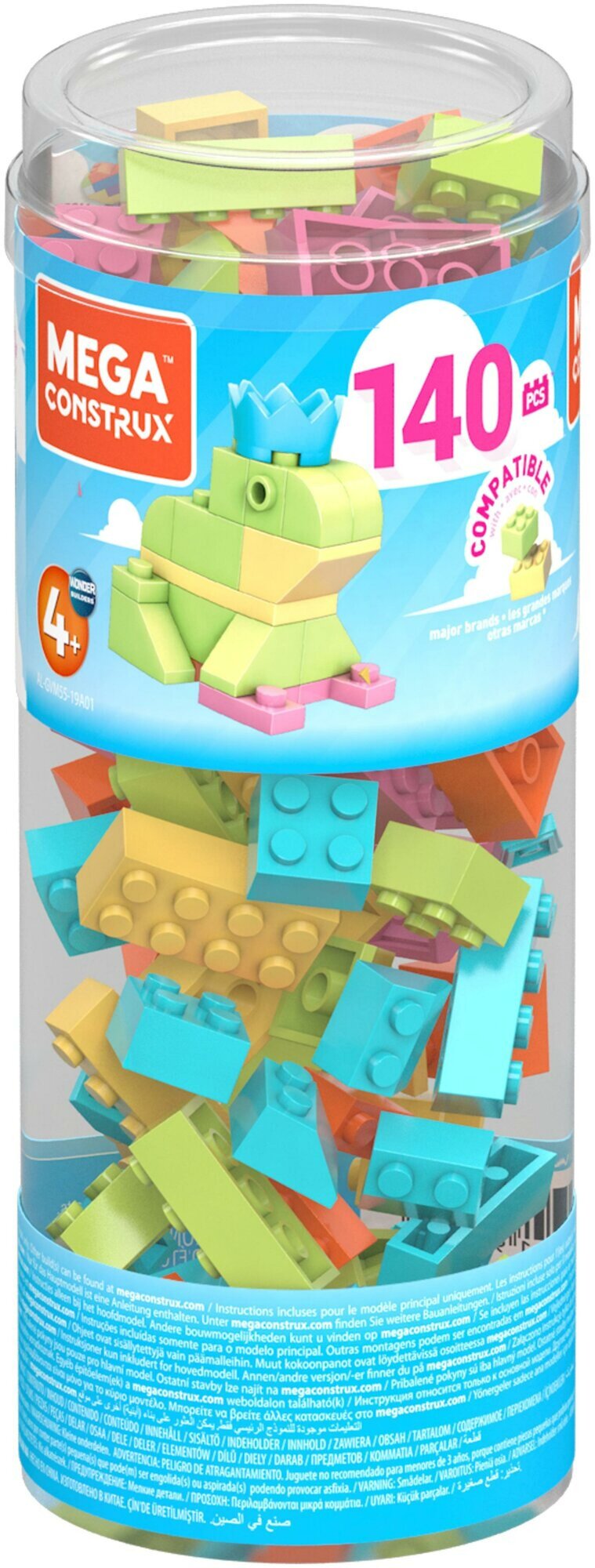 Конструктор MEGA CONSTRUX Building Tube средний GVM52, 140 дет.