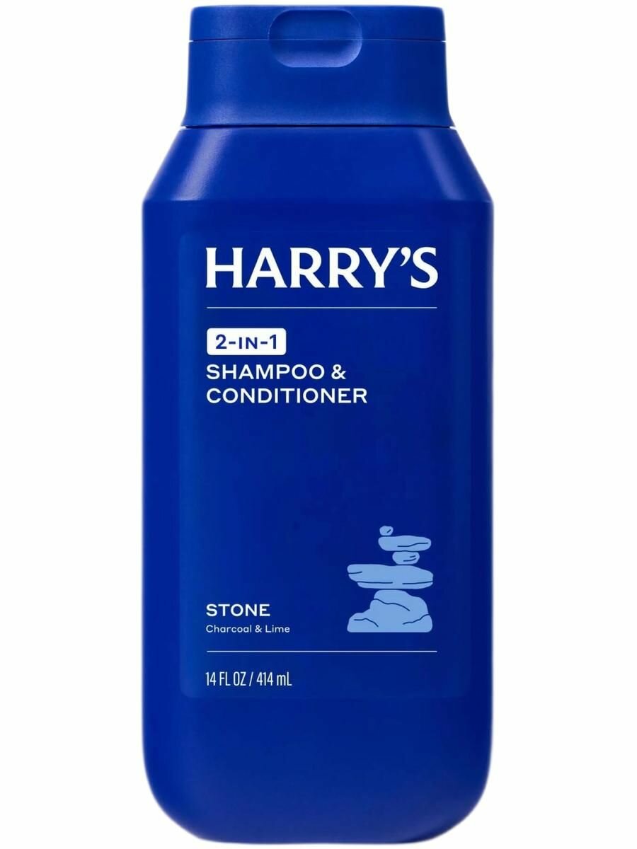 Harry's, Шампунь и кондиционер для мужчин 2 в 1, аромат Stone: древесный уголь и лайм, 414 мл