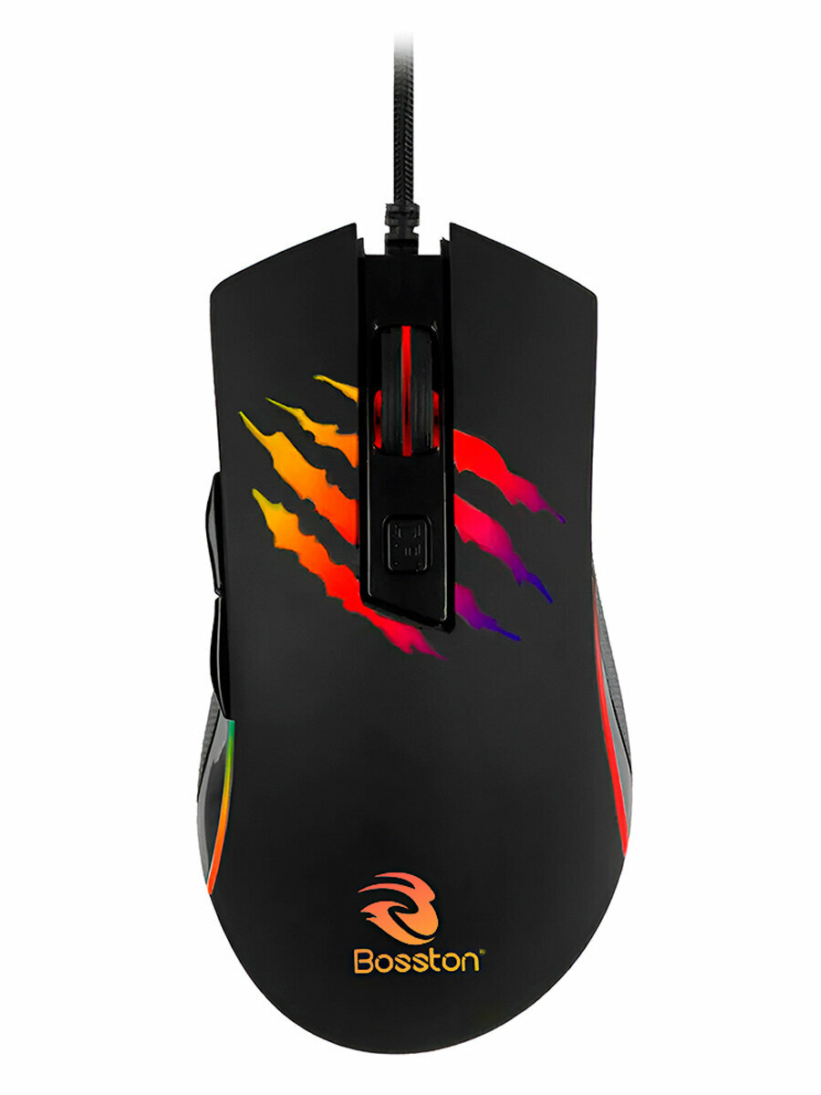 Игровая мышь Bosston Wired Gaming Mouse GM046 Black, проводная