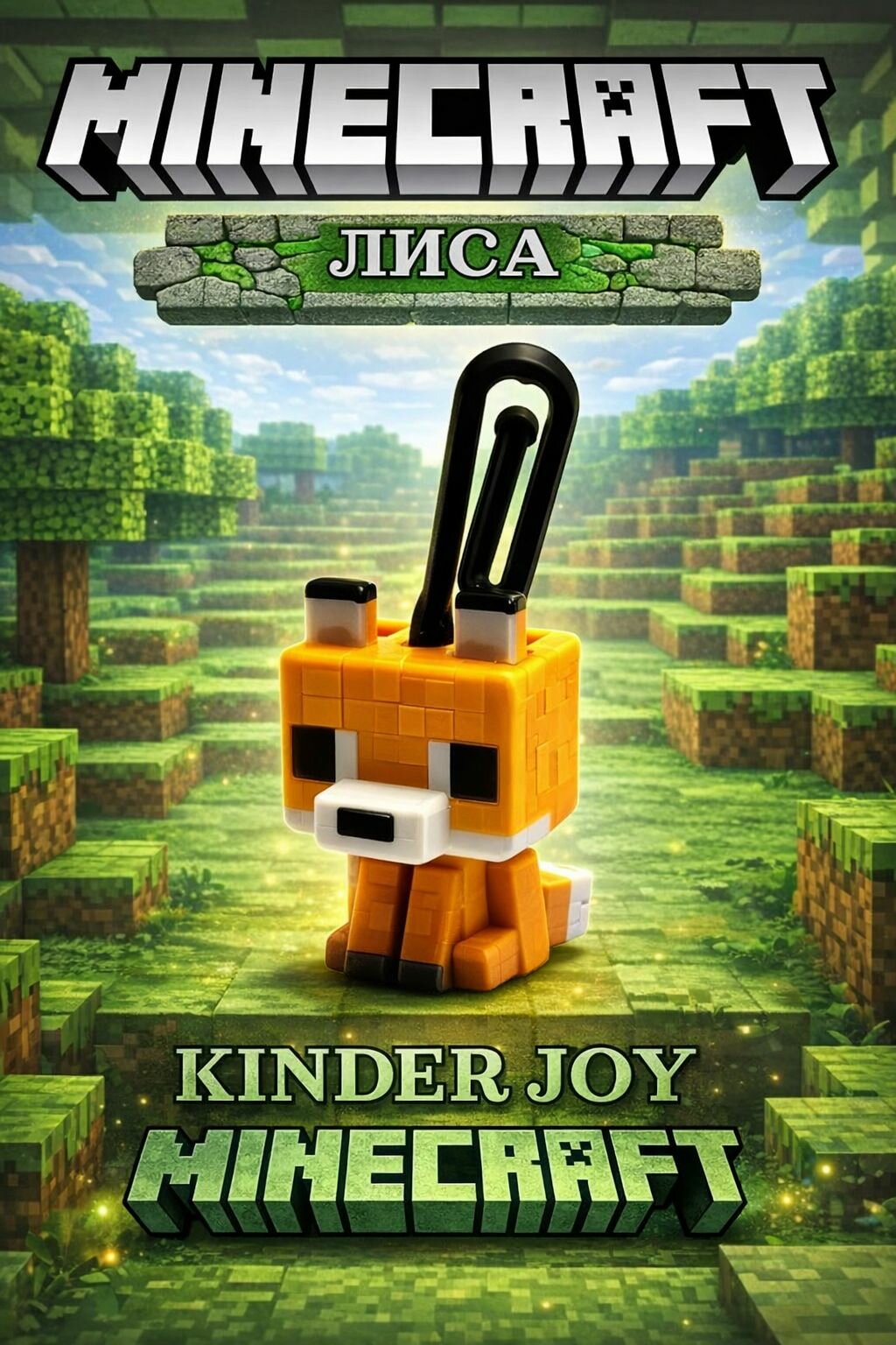 Kinder Joy Minecraft фигурка Лисичка VC327 редкая