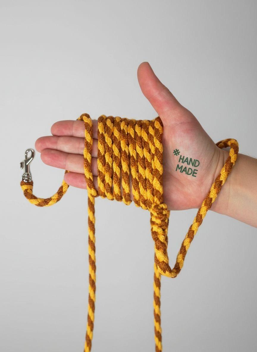 Плетёный поводок для щенков и маленьких собак, 2м Bright Pet