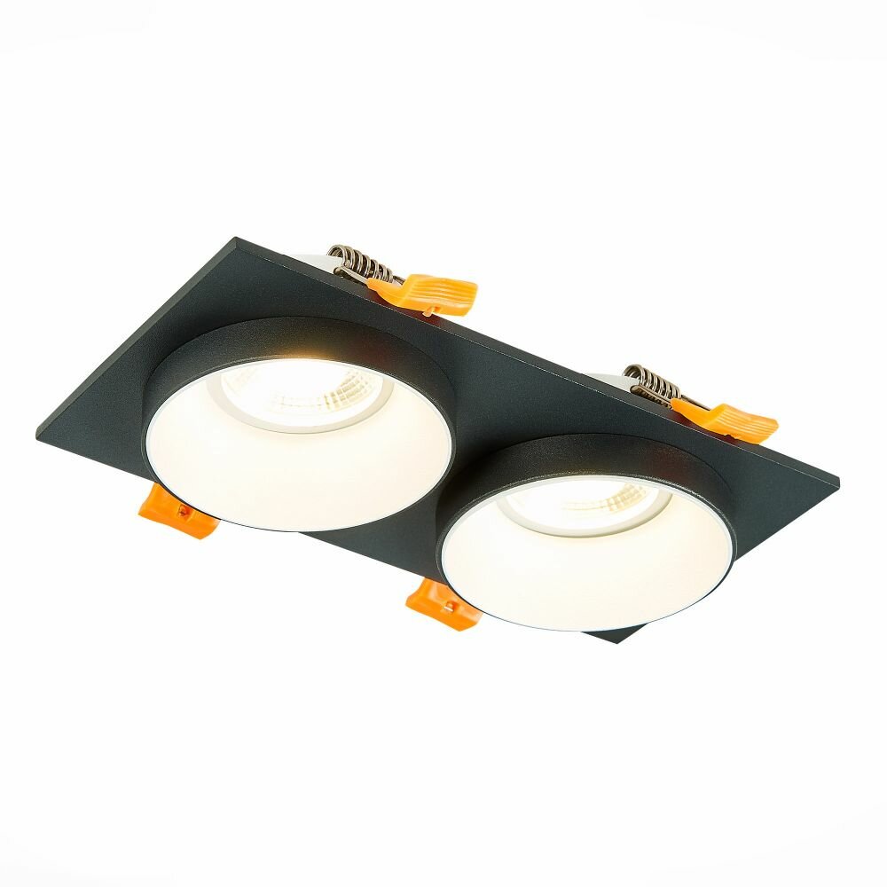 ST206.428.02 ST-Luce Св-к встр. Черный GU10 2*50W IP20 L175xW92xH38 220V Без ламп.