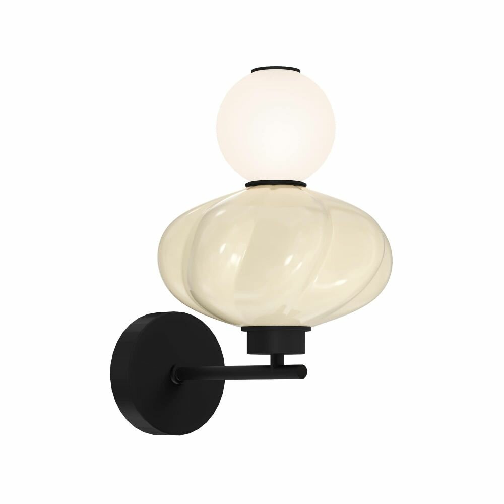 SL6134.411.01 Светильник настенный ST-Luce черный/желтый, опаловый LED 1*8W 3000K.