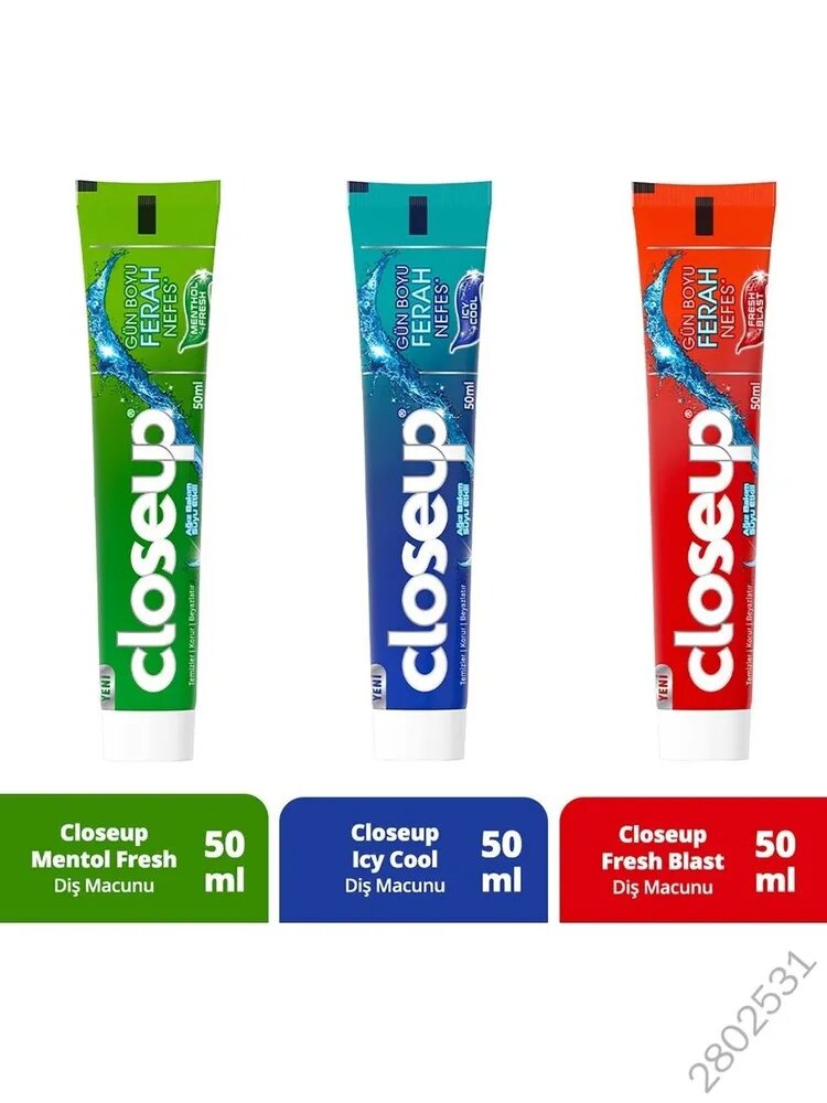Зубная паста Closeup Mentol Fresh 50 мл - Освежающий мятный вкус для свежего дыхания