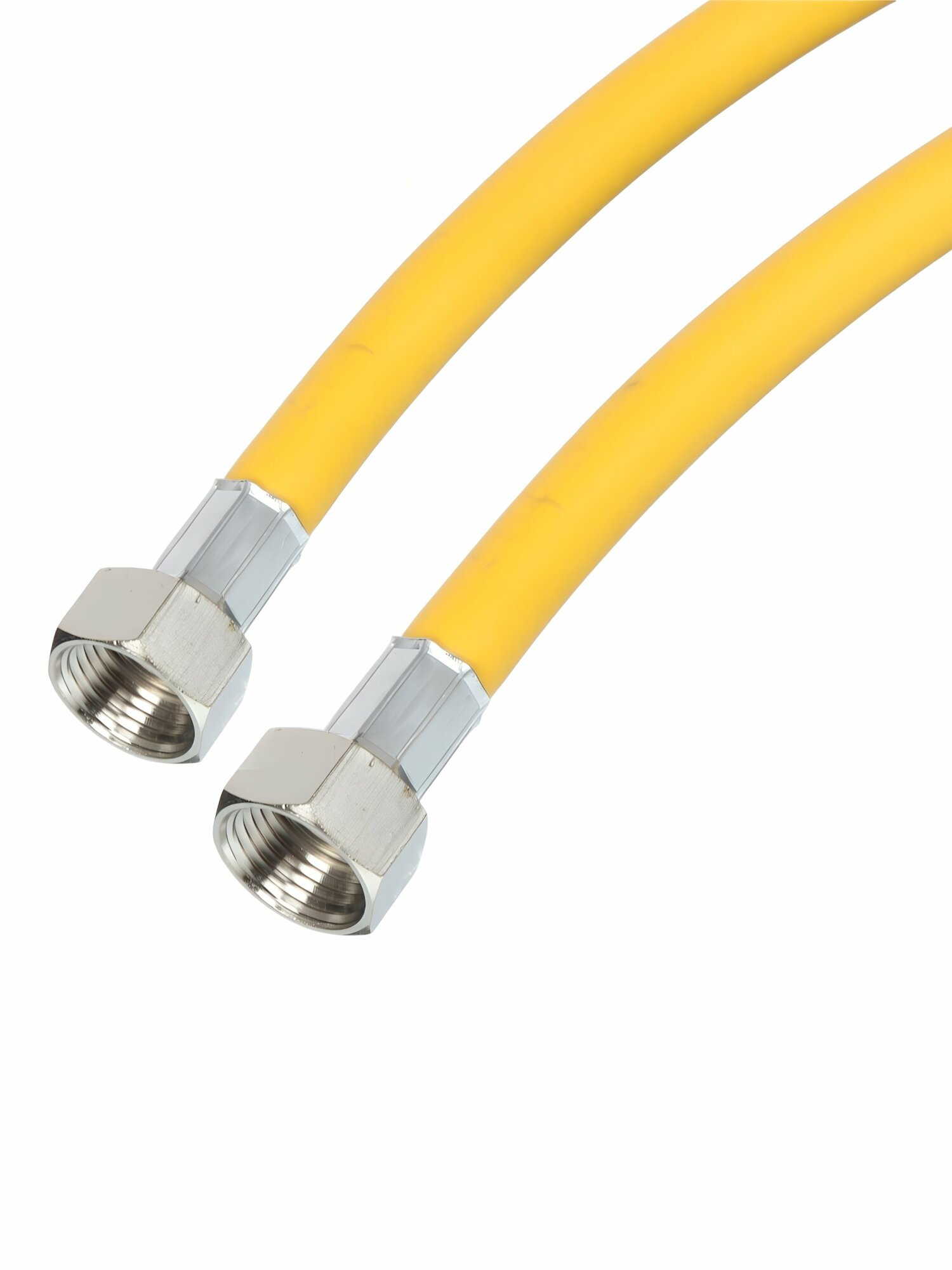 Гибкая подводка для газа Tuboflex 3/4 дюйма, длина 0.8 м, гайка-гайка, ПВХ шланг для газовой плиты и котла, желтая