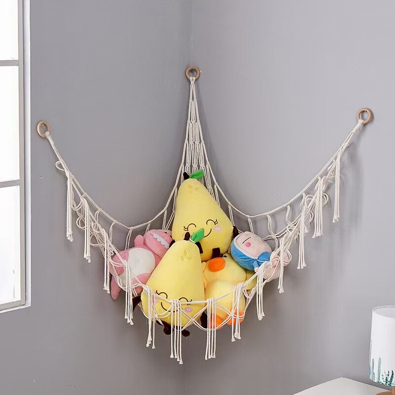 Мягкие игрушки-гамаки, органайзер для хранения детских игрушек, экономия места, красочная хлопковая веревочная сетка для украшения детских комнат Toys Hammocks D
