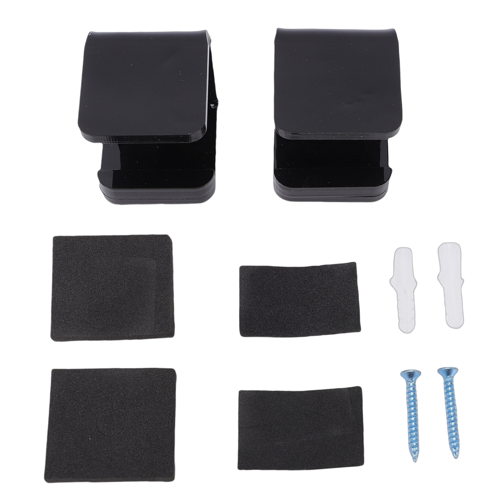 Шт. настенные подставки для хоккейных клюшек, компактные органайзеры для хранения льда с защитной накладкой, черные.