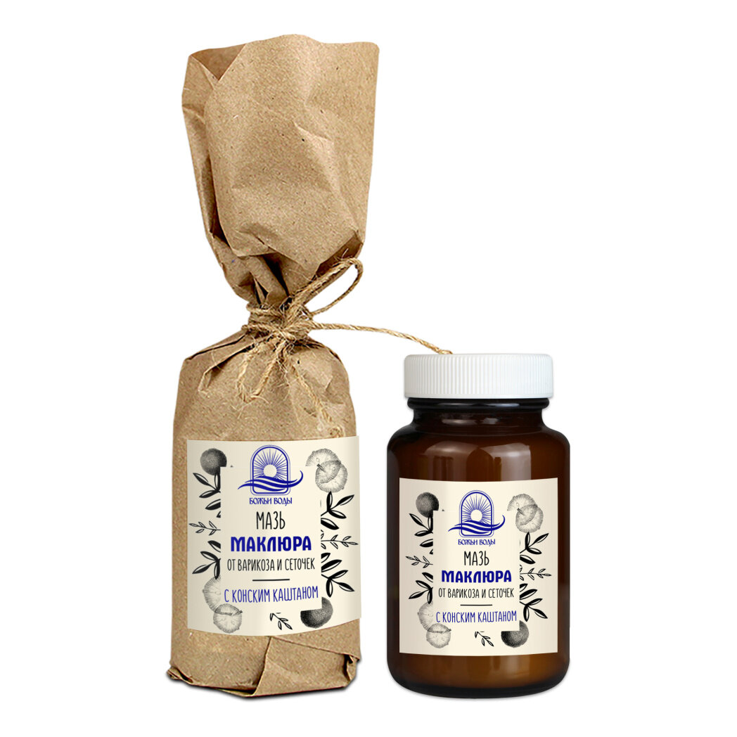 Мазь от варикоза и сеточек, Маклюра, стекло, 100 мл, Божьи Воды