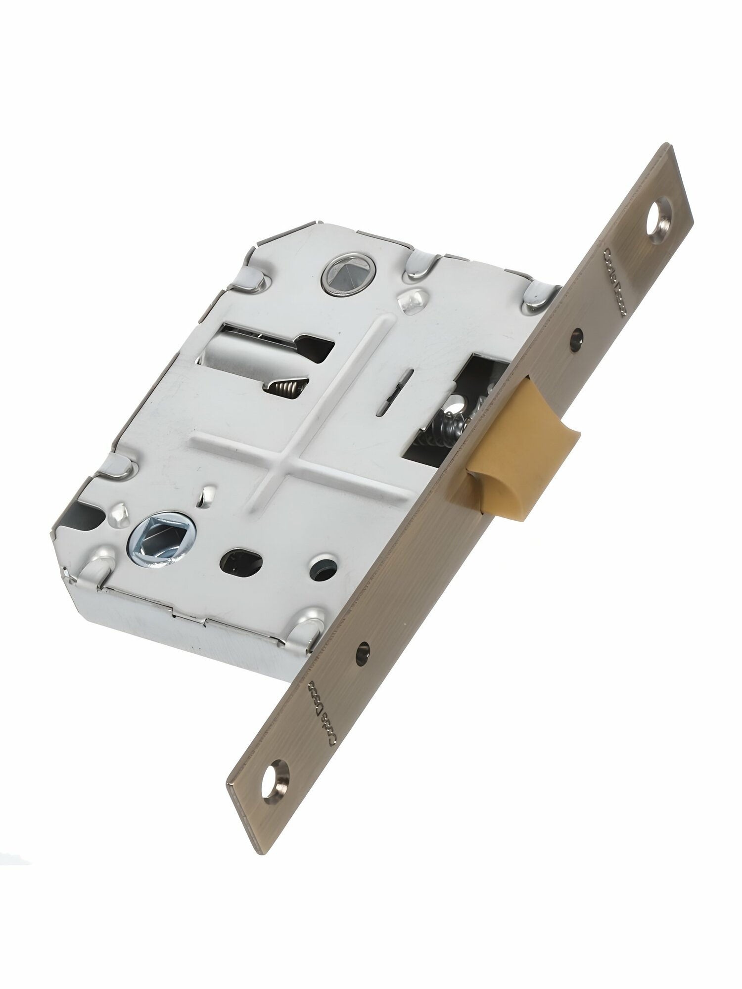 Защелка врезная, Code Deco, 5600-P-WC-AB, 00034064, язычок пластиковый, с фиксатором, бронза