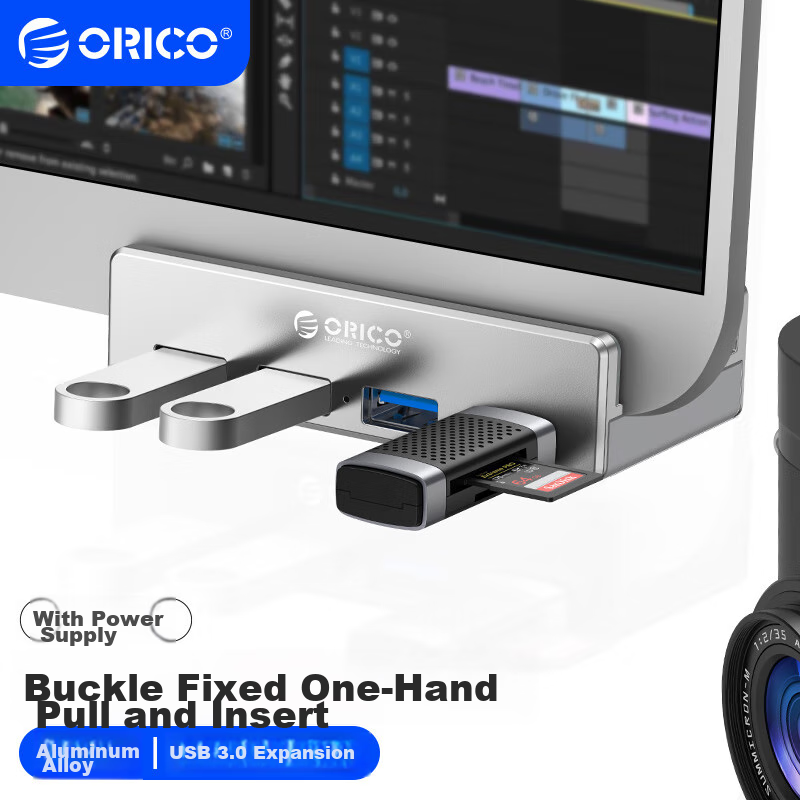 ORICO USB 3.0 расширительный док-станция Алюминиевый клип-он для ноутбука и ПК Высокоскоростной конвертер с разъемом