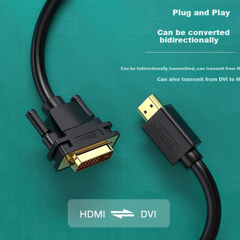 BIAZE HDMI в DVI Бинарный конвертер кабель 20 м для ноутбуков проекторов мониторов Версия：20 метровМодель：Кабель HDMI в