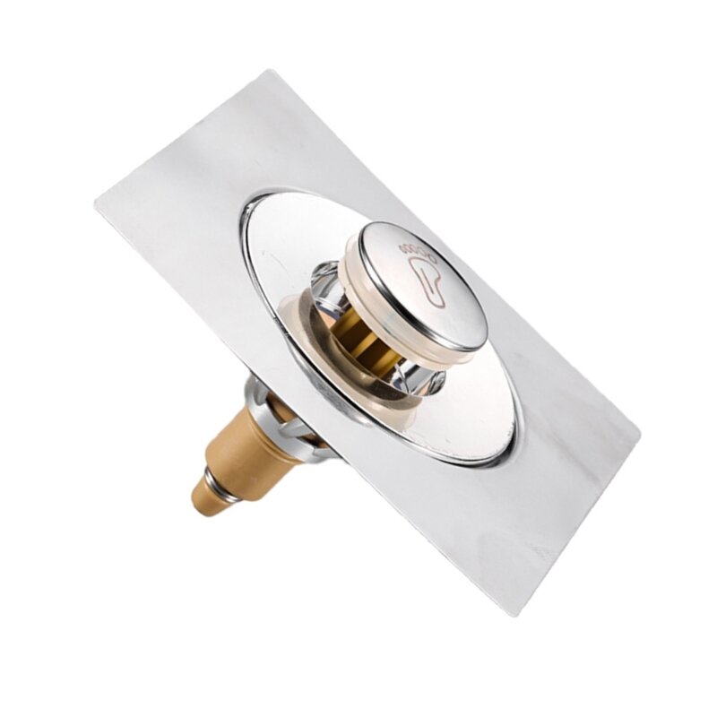 Сетчатый Фильтр для Слива Пола для Ног С Отскакивающим Типом Квадратного Слива Для Душа, Улавливающий Волосы, Сетчатый Фильтр для Душа в ванной комнате, Простой в использовании