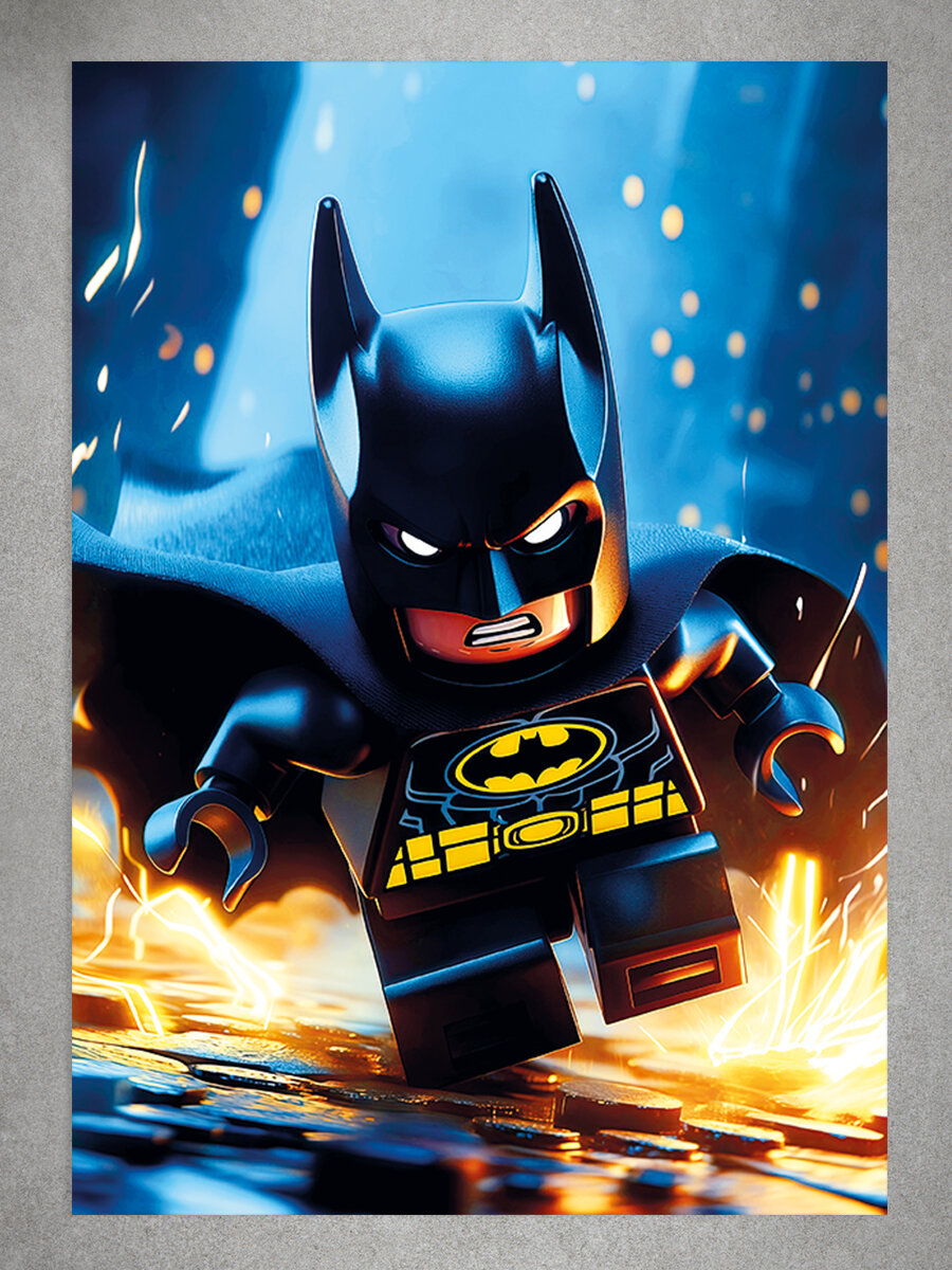 Постеры на стену Lego, набор 4 шт, плотная бумага, формат А4 — фото 1