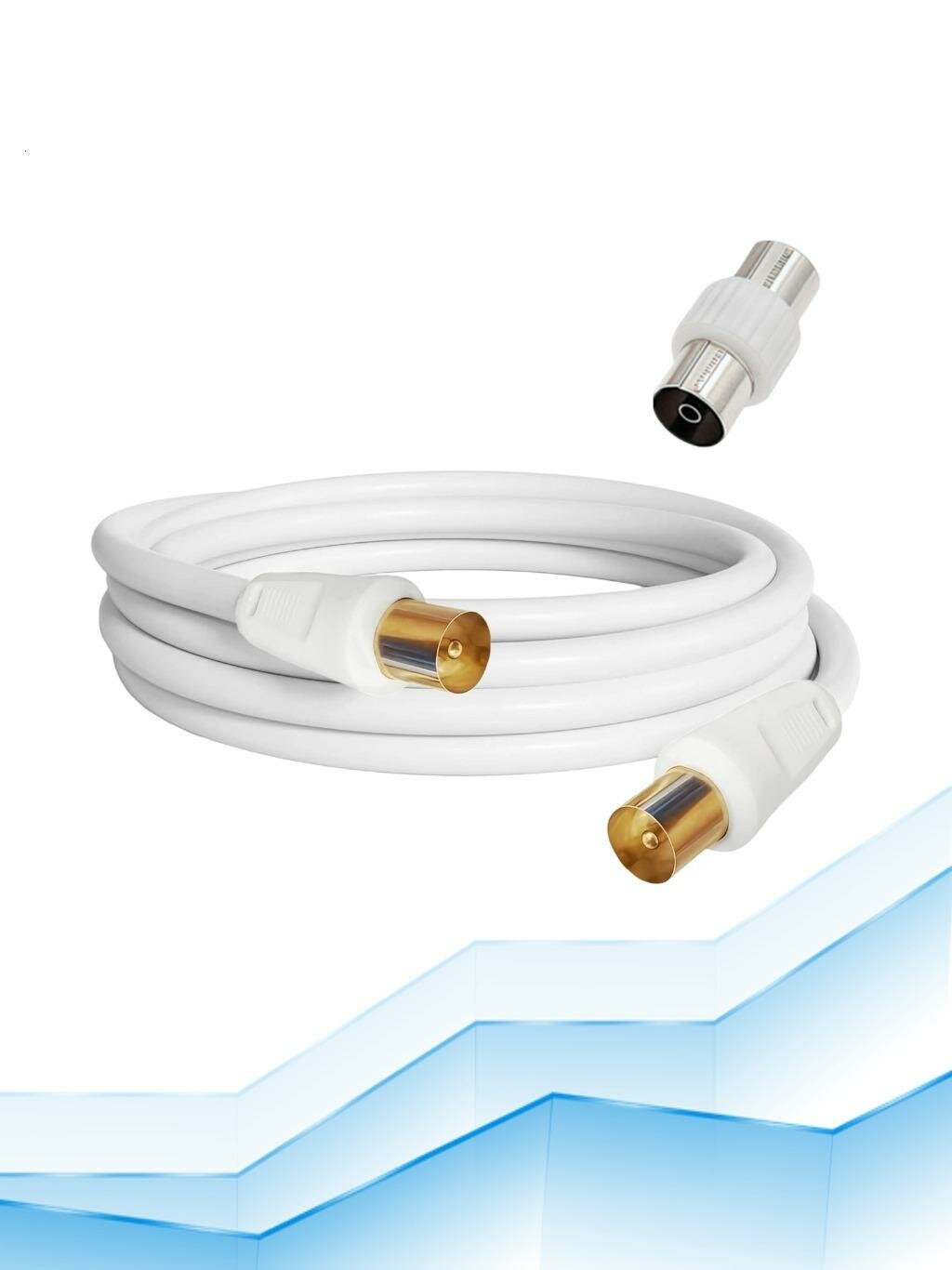 Кабель-соединитель для спутниковых ресиверов и мультимедийных систем, 3m - Прямо к прямому