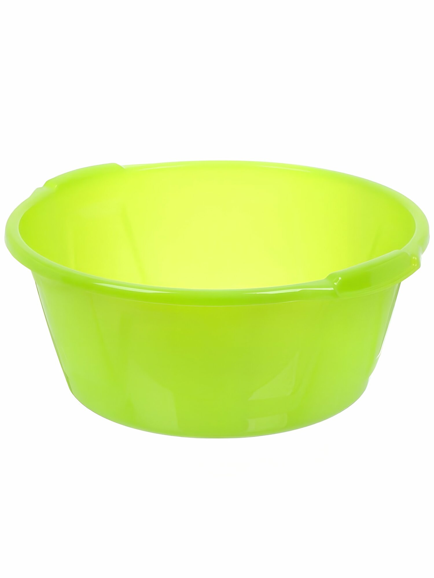 Таз пластиковый Радиан 15 л круглый с ручками для стирки белья, уборки дома, мытья посуды, хозяйственный лайт 10033099