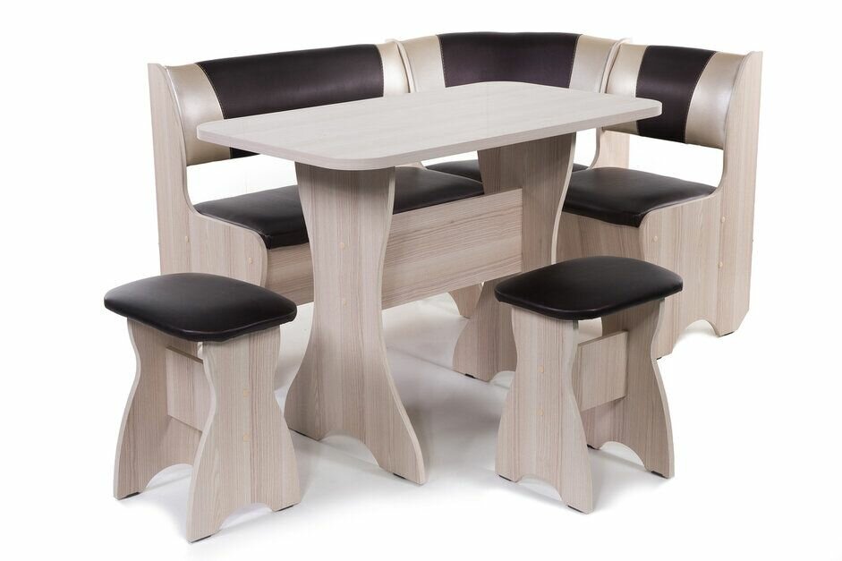 Кухонный уголок Betel тюльпан Комби Ясень/С.-221 + С.-101 Размеры: Высота 840мм Глубина 1000мм Ширина 1350мм