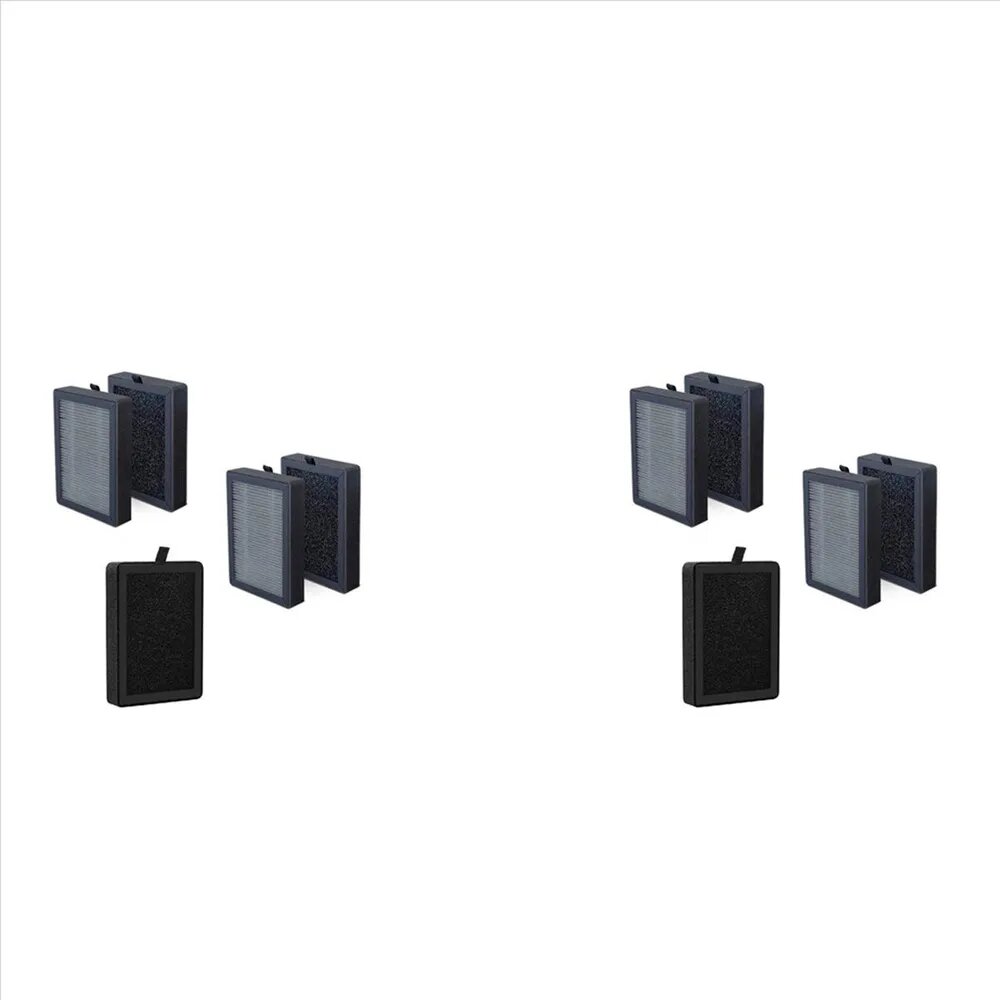 10 сменных фильтров -H128- Pre H13 True HEPA с активированным углем, 3-ступенчатая фильтрация