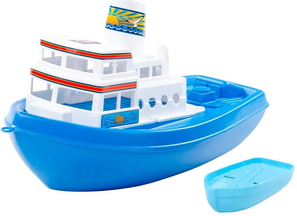 Детский кораблик "Чайка", игрушечный водный транспорт, сюжетно-ролевая пластиковая модель для мальчиков, цвета микс