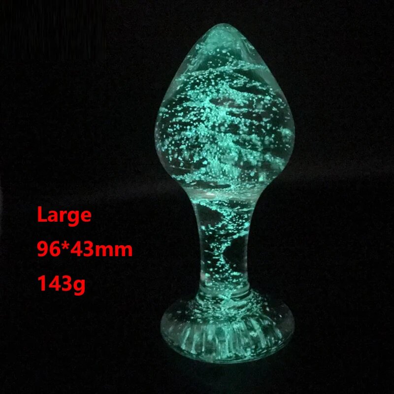 Светящийся Кристалл Стекло Анальная пробка для мастурбации Секс-игрушки для Для мужчин Для женщин Для мужчин Анальная пробка товары для взрослых, массаж простаты, Секс-игрушки