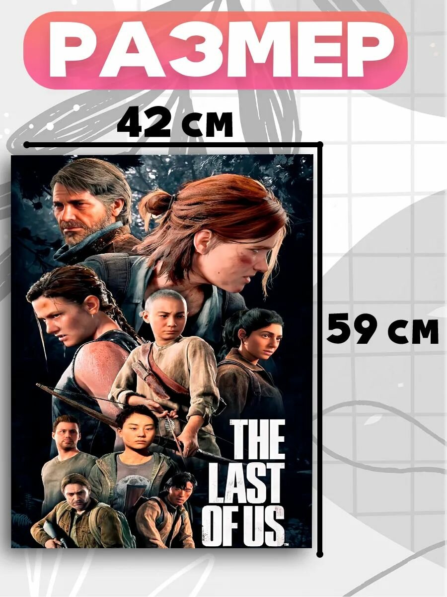 Постер на стену The last of us , плакат 1шт, А2 размер.