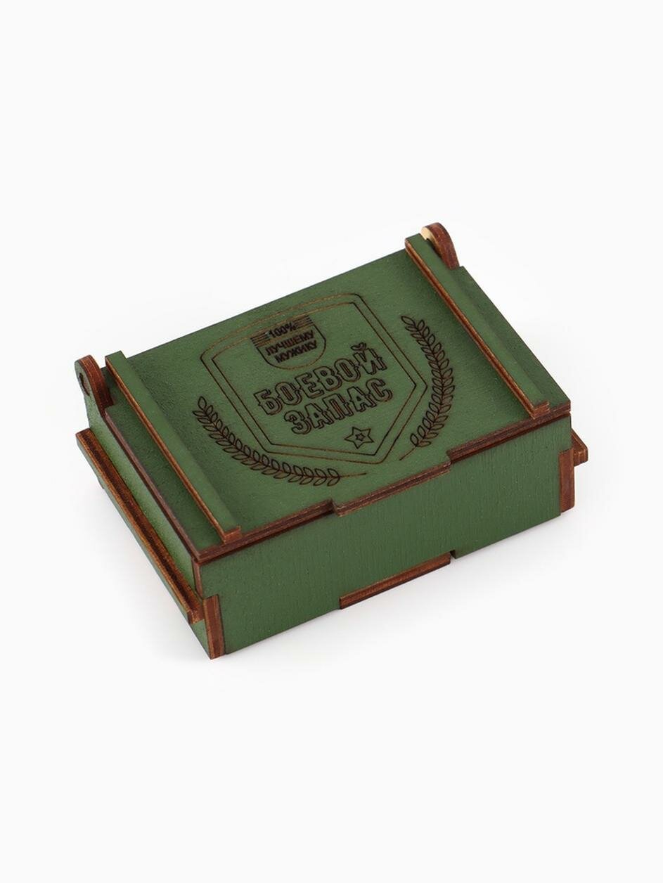 Коробка подарочная деревянная «Боевой запас» 8,5 х 6 х 3,5 см 10934104