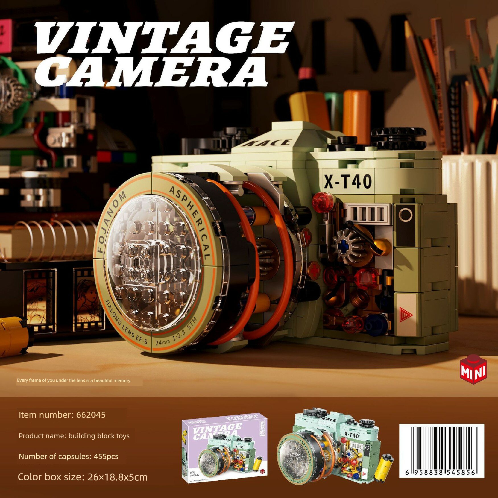 Ретро Кассета Пленки Сборная Модель, Винтажная Камера Аксессуар для Коллекционеров