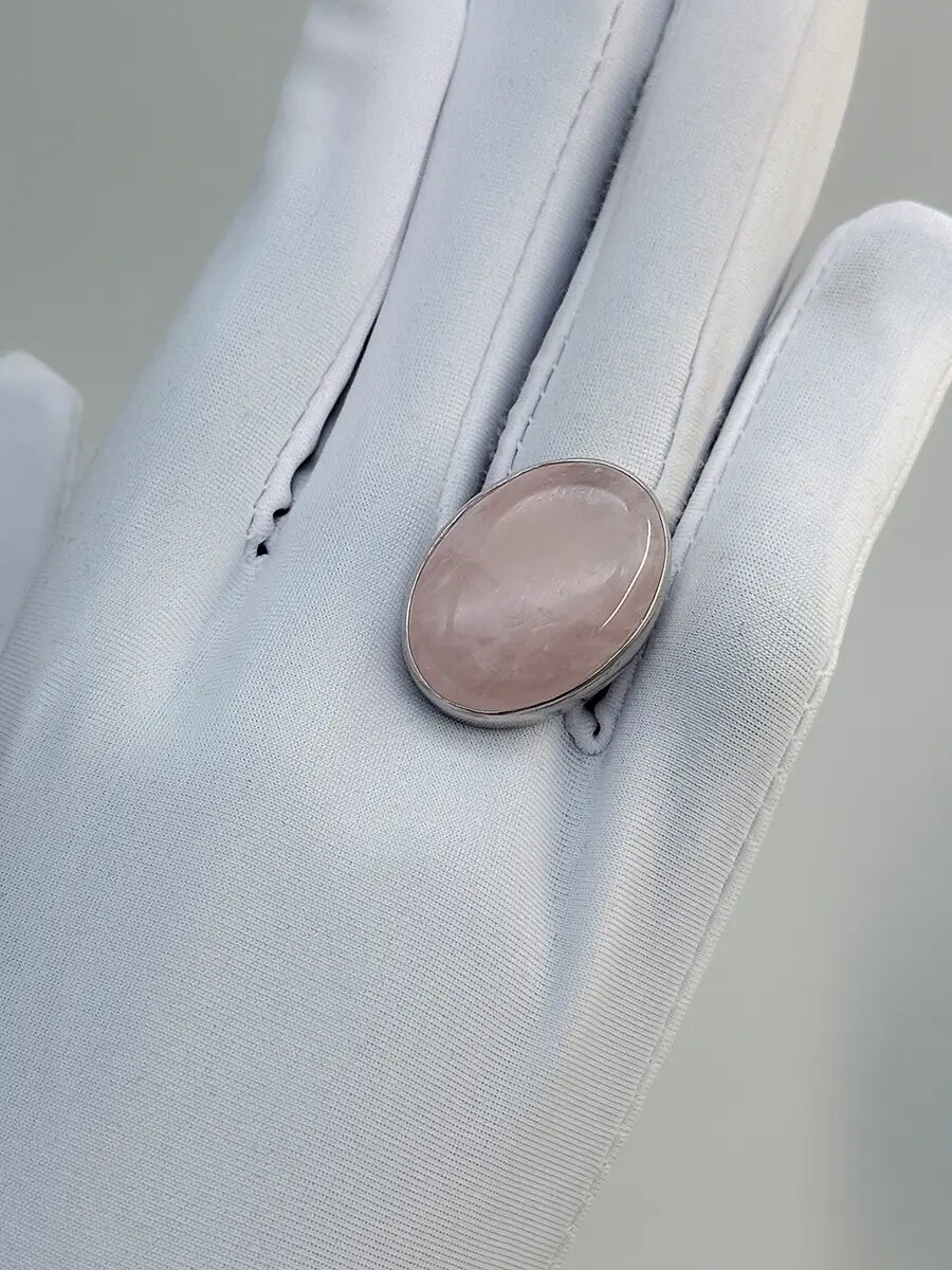 Кольцо, серебро, 925 проба, родирование, кварц