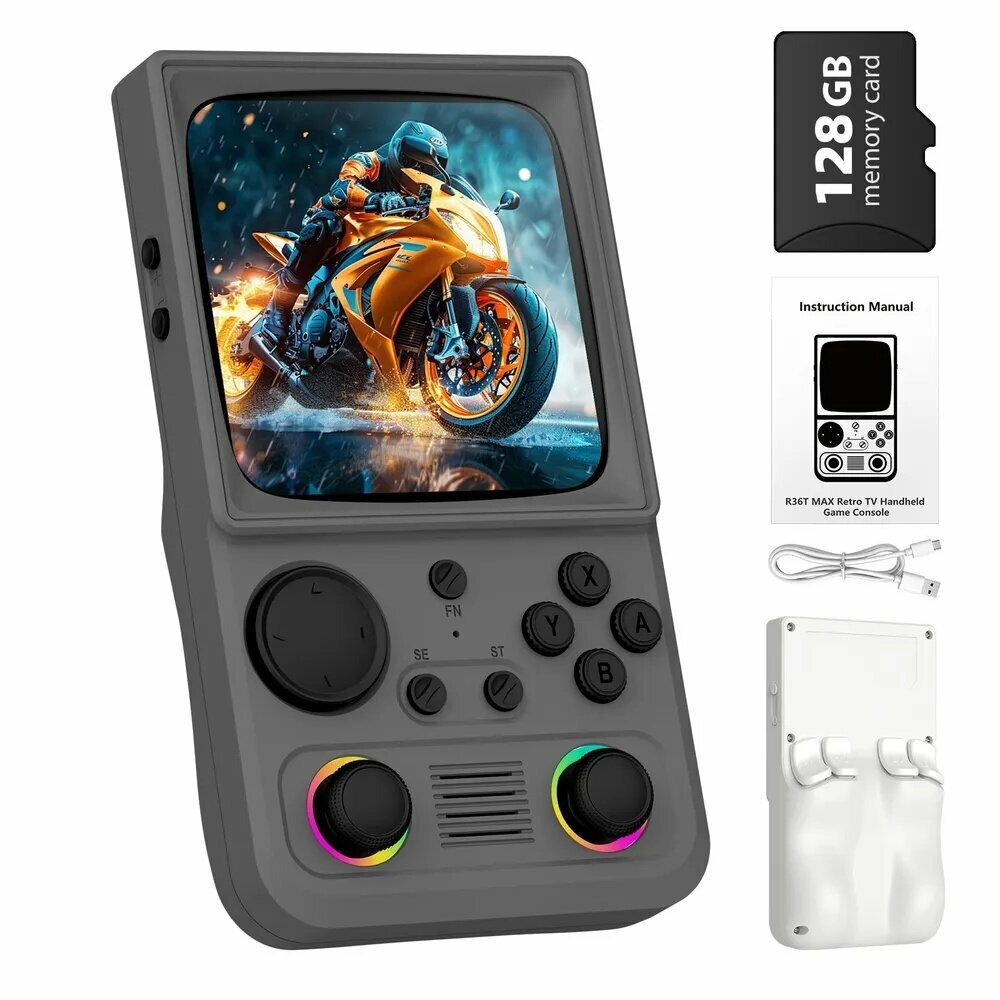 AISLPC 128GB R36TMAX 2025 модернизировал четырёхдюймовый четырёхдюймовый hd-экран 24000+ игра 27+ симулятор 4000mAh с длинным обновлением 5GWiFi