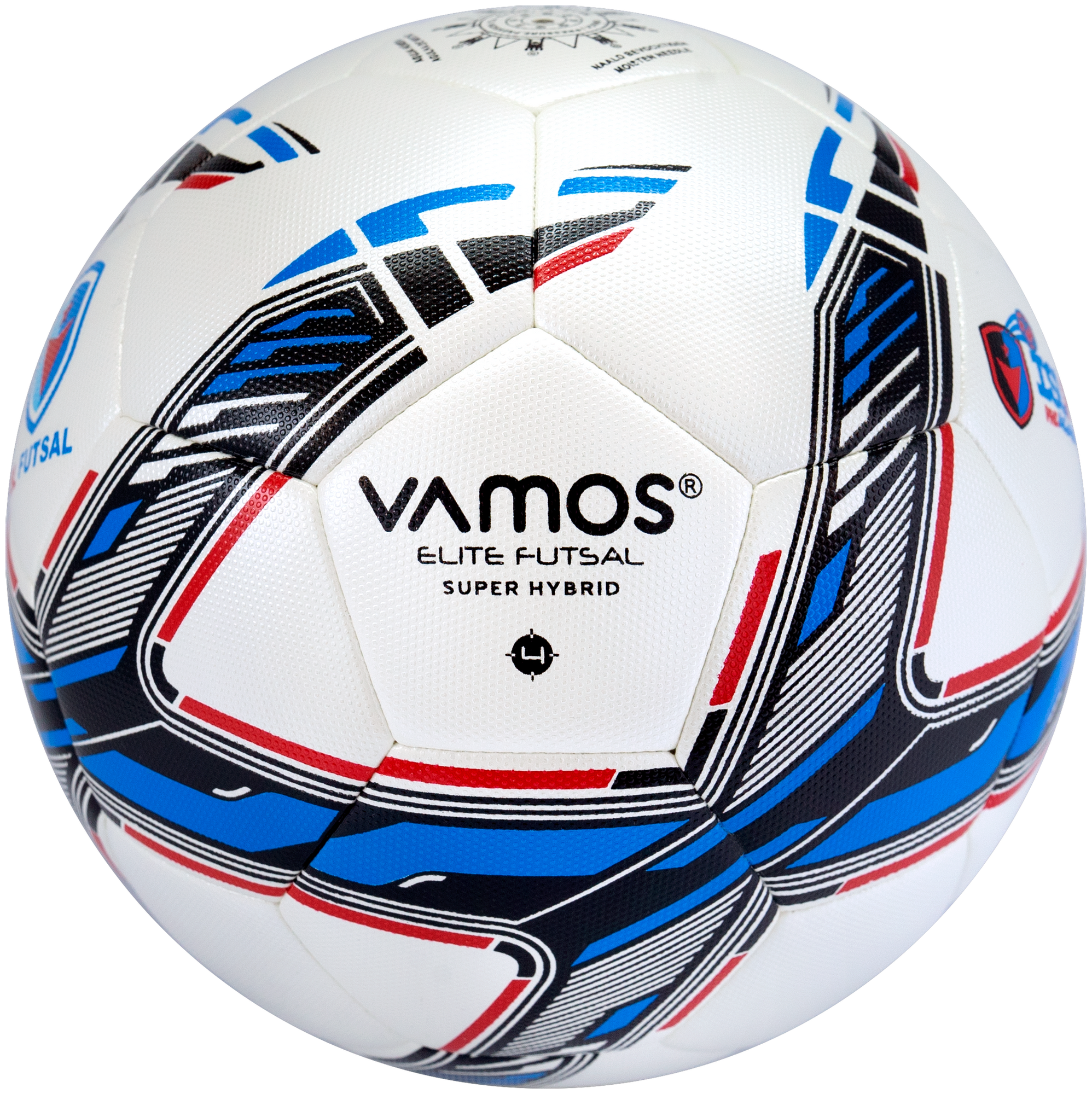 Мяч футбольный Vamos Elite Futsal, 4 размер, для зала, гибридная сшивка, полиуретан