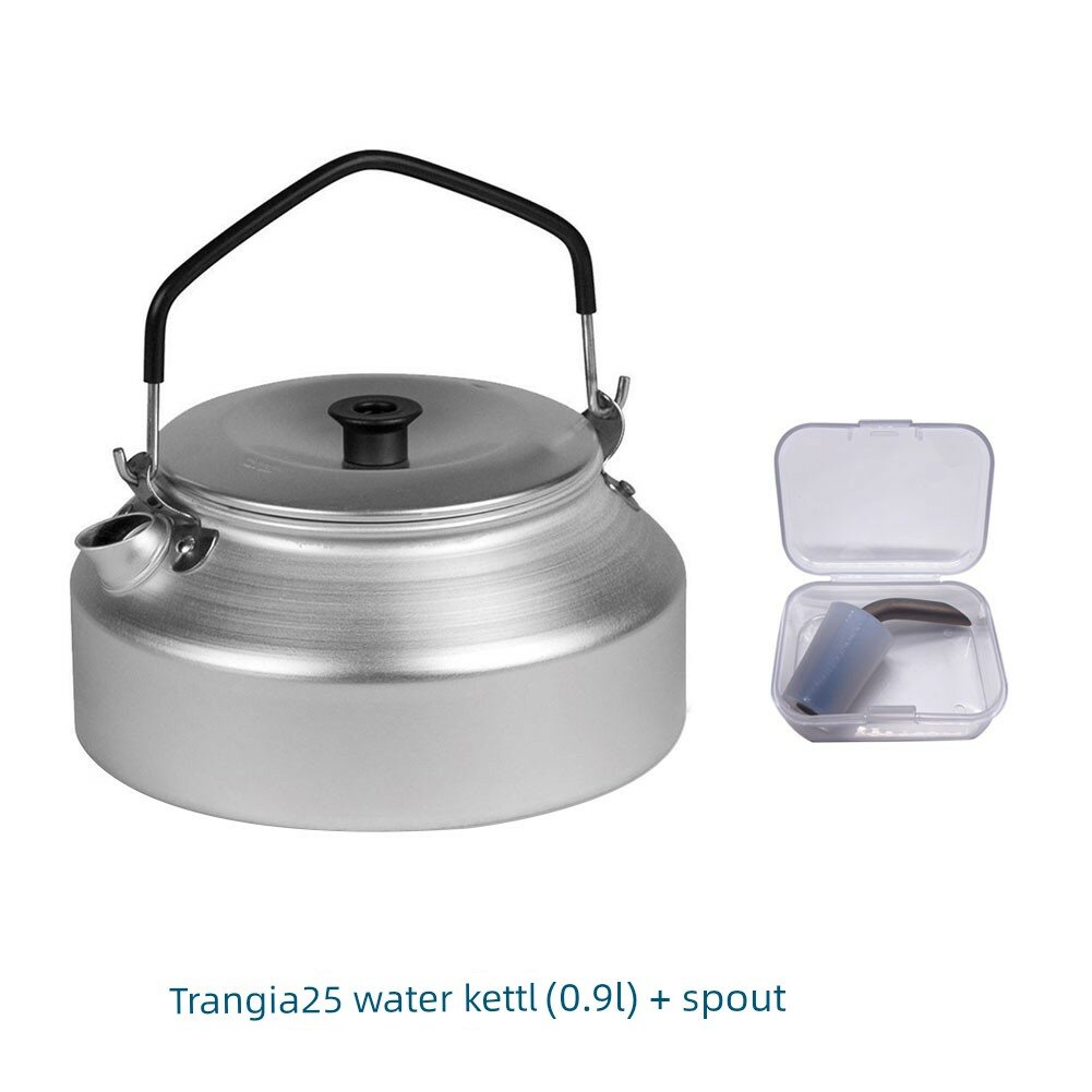 Набор котелок Trangia 0.9 л и титановый спойл, идеален для любителей кофе в поездках