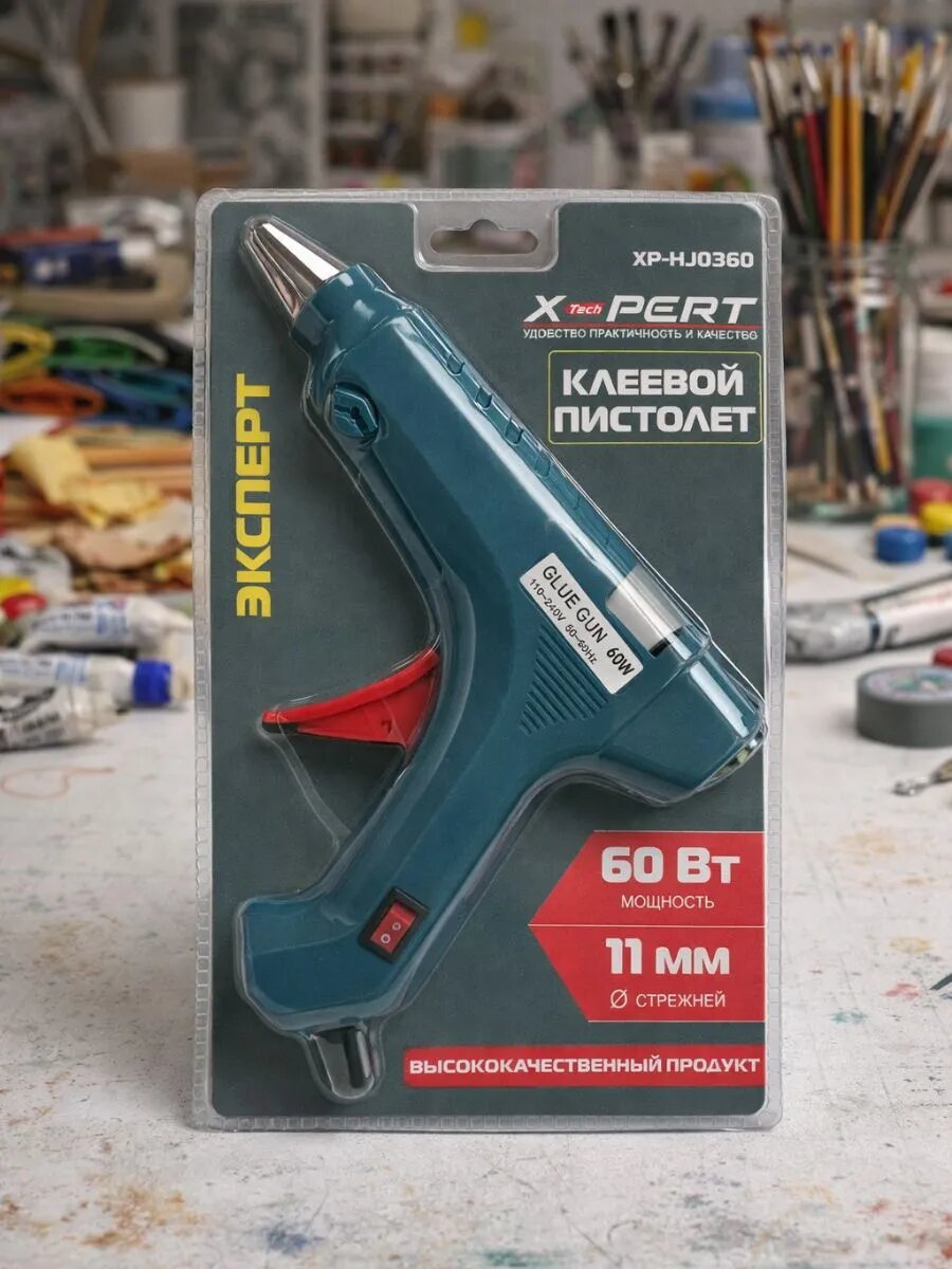 Клеевой пистолет "XPERT", термоклеевой, диаметр стержня 11мм, 60Вт